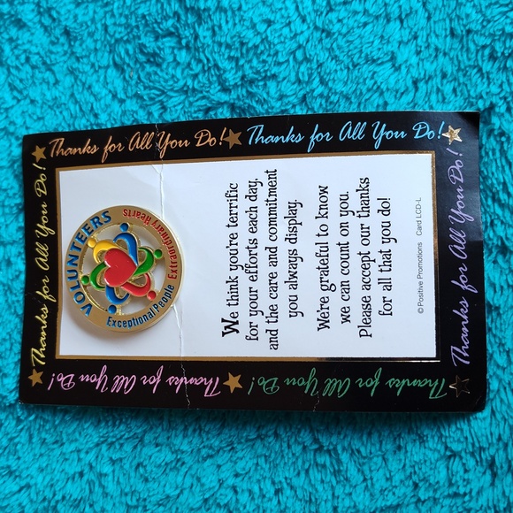 Other | Volunteers Pin With Card | Poshmark